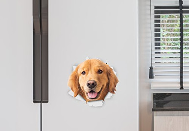 Winston & Bear 3D Dog Stickers - 2 Pack - Happy Golden Retriever for ...