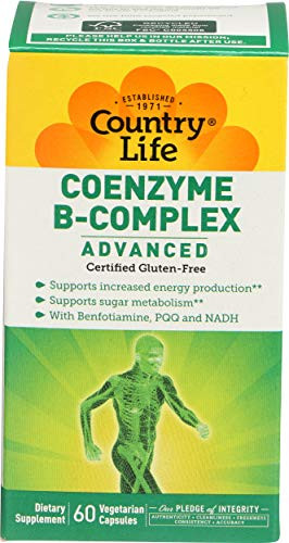 Country Life Coenzyme B-Complex Advanced B Vitamins B1 B2 B6 B12 Niacin ...