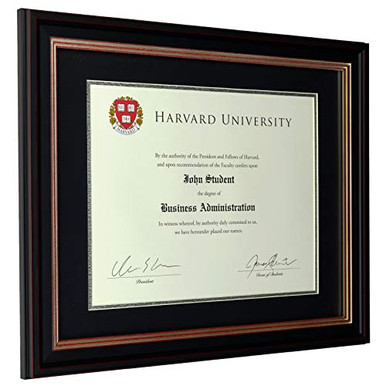 Excello Global Products Photo Document Frame 8_5x11 with Double Mat ...