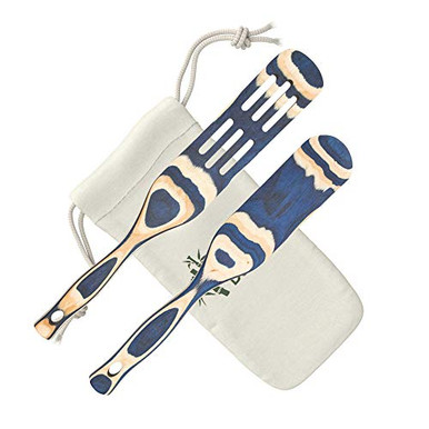 Island Bamboo 2-Piece Pakka Wood Spurtle Set Stirring SpatulaSpoon 11 ...