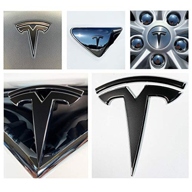 Custom Cut Graphics Tesla Model X Logo Decal Wrap 14-pc Set Satin Black ...