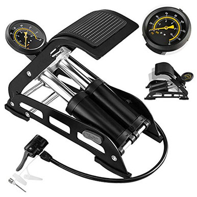 Mannice High Pressure Foot Bike Pump Portable Floor Pump with Accurate ...