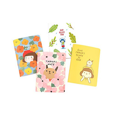 GRACEBELL Hello Jane Daily Note 4pc Cute Simple Illustrated Prayer ...