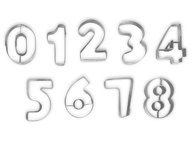 Internet's Best Numbers Cookie Cutter Set in Tin Box | 9 Piece Mold Set ...