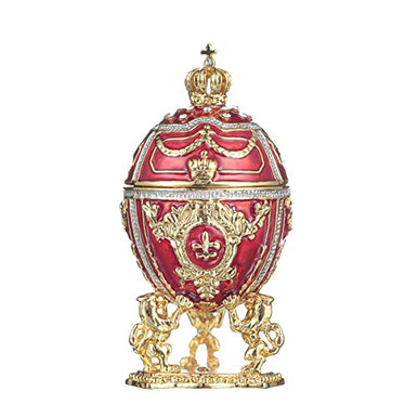 danila-souvenirs Russian Faberge Style EggTrinket Jewel Box with Lions ...