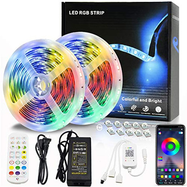 50ft15M LED Strip Lights for Bedroom DDS-DUDES Bluetooth RGB Music Sync ...