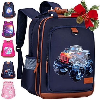 Backpack for Kids 15 Durable and Functional Navy Blue School Book Bag ...