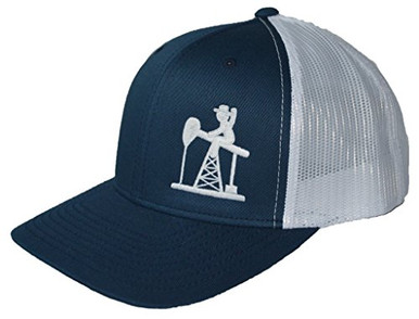 Oil Field Hats Pumpjack Cowboy The Blue Indigo Trucker Style Hat OSHA ...