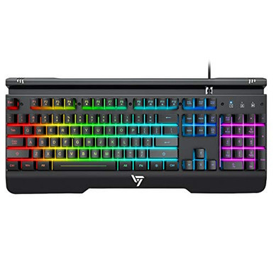 VicTsing Wired RGB Metal-Panel Gaming Keyboard Bright Light Computer ...