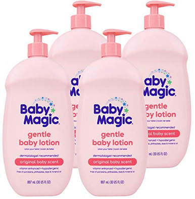 Baby Magic Gentle Baby Lotion 30oz Pack of 4 Vitamins Aloe Free of ...