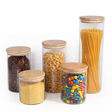 77L Food Storage Canister Set of 5 Upgraded Thickened Airtight Food ...