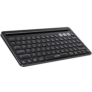 VicTsing Multi-Device Wireless Keyboard Rechargeable Stainless Steel ...