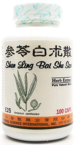 Shen Ling Digestive Tonic Dietary Supplement 500mg 100 Capsules Shen ...