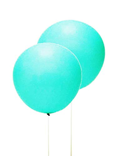 AZOWA Large Latex Balloons Teal Blue Jumbo Party Balloons Tiffany Blue ...