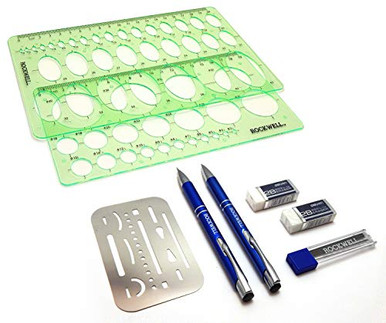 Rockwell Galleries Pen and Mechanical Pencil Drawing Gift Set with ...