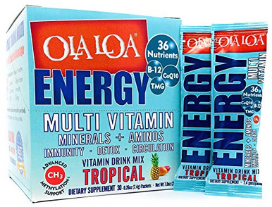 Ola Loa Energy Tropical Multi Vitamin Drink Mix - Amino Energy Powder ...