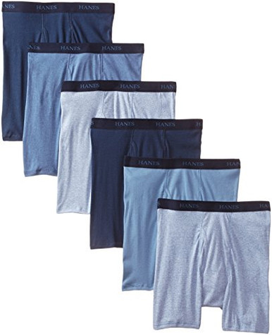 Hanes Ultimate Mens 6-Pack Classics Dyed Boxer Brief Bonus Pack ...