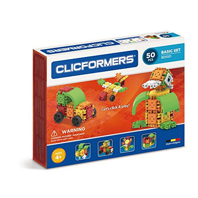 Clicformers Basic Set (50 Piece) Educational Building Blocks Kit ...