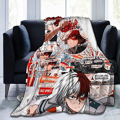 3D Fleece Bed Blankets Anime HeroAca Bnha Shoto Todoroki Modern Book ...