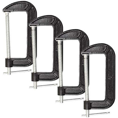 Abuff 4 Piece 6 Inch G-Clamp Set - Industrial Strength Quality Iron C ...
