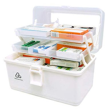 Hershii Plastic Medical Storage Containers Medicine Box Organizer Home ...