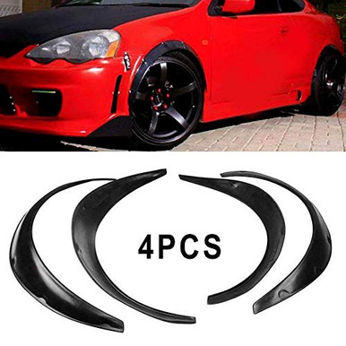 yjracing 4X Universal Fender Flares Auto Car Wide Body Kit Black ...