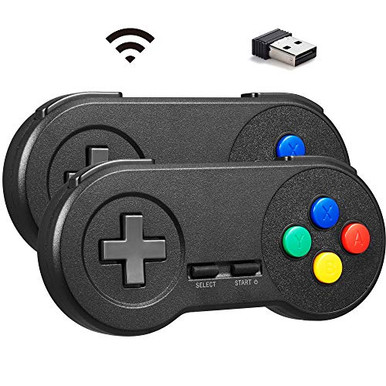 MODESLAB 2 Pack Wireless SNES Controller Classic USB Controller 2_4GHz ...