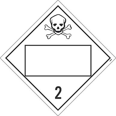 NMC DL150BTB25 2 Gases Poison Flammable Non-Flammable Blank Placard ...