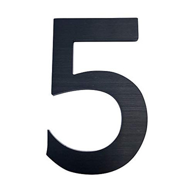 10 Inch Self Adhesive Stainless Steel Metal House Address Number 5 ...