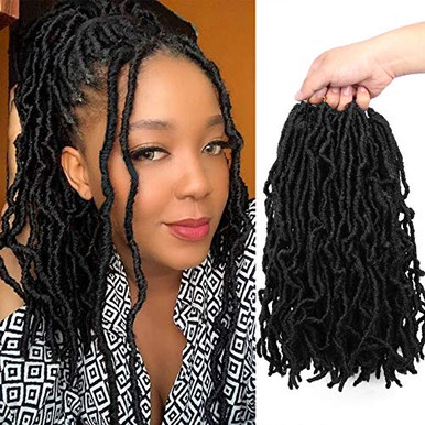 Nu Faux Locs Crochet Hair 14 inch Pre-looped 7 Packs Natural Goddess ...