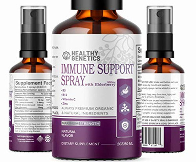 Healthy Genetics Immune Support Spray - Immunity Boost Formula with ...