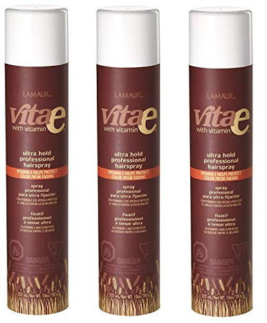 Lamaur Vita-e Ultra Hold Professional Hairspray 80 VOC 10 oz 3 pack ...
