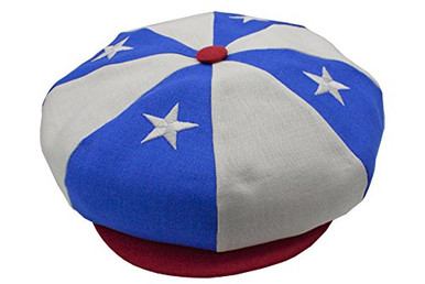 Emstate Patriotic American Flag Linen 8 Panel Applejack Newsboy Cap ...