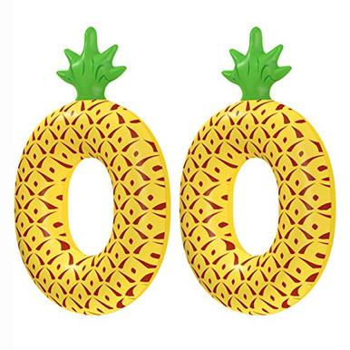 Pineapple Pool Floats - 2 Pack of Large Inflatable Fruit Tubes ...