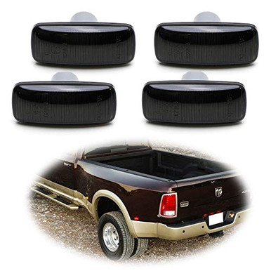 iJDMTOY Smoked Lens AmberRed Full LED Trunk Bed Marker Lights Set ...