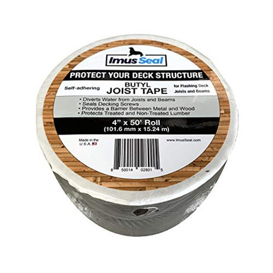 Imus Seal Butyl Joist Tape for Flashing Deck Joists and Beams 4 x 50 ...