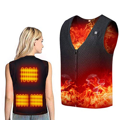 Heated Vest Electric Heating Clothes USB WashableNo Power Bank Medium ...