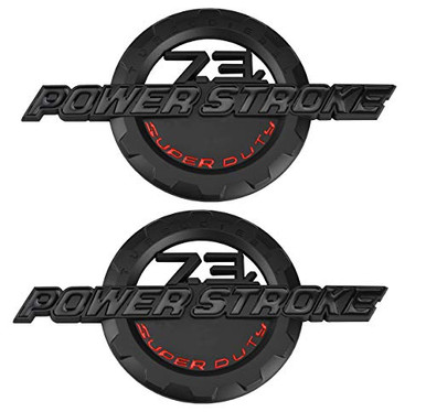 2 Pack 7_3L Power Stroke Super Duty Side Fender Emblems Badge ...