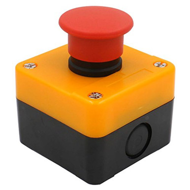 Baomain Red Sign Momentary Emergency Stop Weatherproof Push Button ...