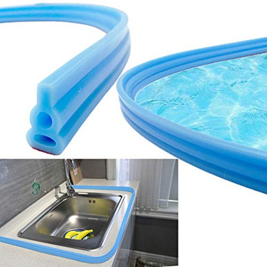 Collapsible Threshold Water Dam 79 Inch Blue Bendable Silicone Water ...