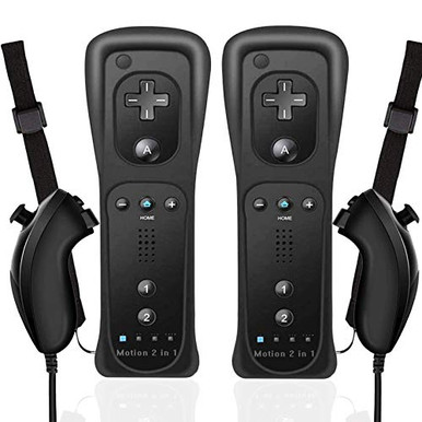 Surnous 2 in 1 Remote Controller for Wii and Nunchuck Controller with ...