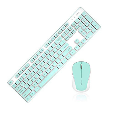 Wireless Keyboard and Mouse ComboSosee 2_4Ghz Ultra-Slim Full Size ...