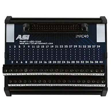 ASI 10006 26 to 12 AWG IMRC40 DIN Rail Mount Interface Module Flat ...