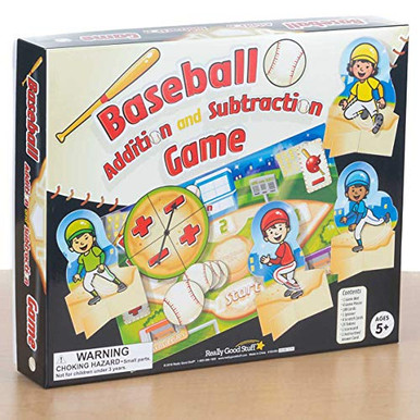 Really Good Stuff Baseball Addition and Subtraction Math Spin Game ...