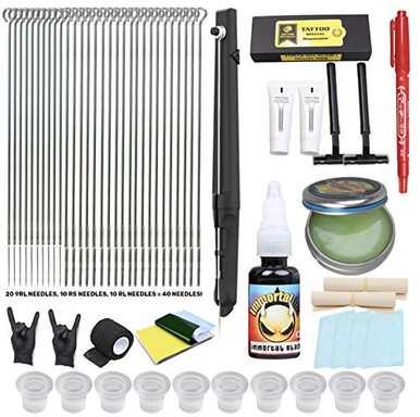 Hand Poke and Stick Tattoo Kit - Clean Safe Stick Poke Tattoos - DIY ...