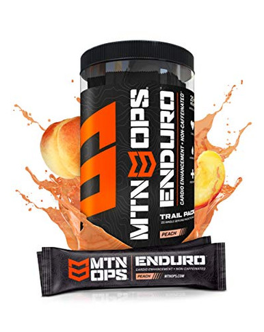 MTN OPS Enduro Cardio Enhancement Non-Caffeinated Energy Drink Mix 20 Single-Serving Stick Packs ...