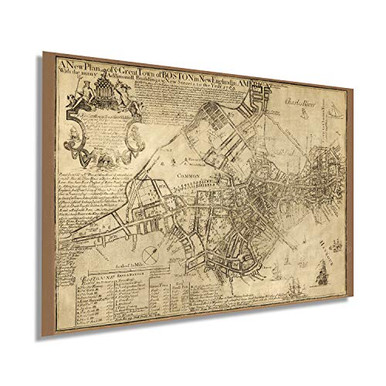 Historix Vintage 1769 Map of Boston Massachusetts - 24x36 Inch Vintage ...