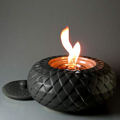 Ceramic Table Top Fire Bowl Ventless Outdoor Portable Bio Ethanol Fire ...