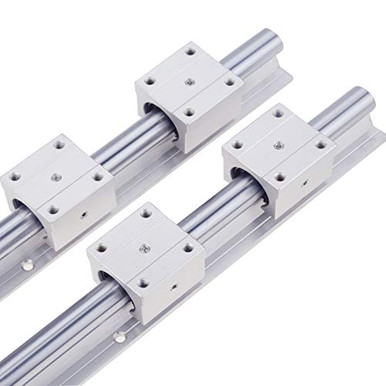 Linear Rail 2PCS SBR16-600MM Linear Guide 2 Linear Guide Rails and 4 ...