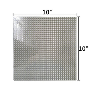 Super Bricks - Large 10" x 10" Baseplate - GRAY Pack (2 Baseplates ...